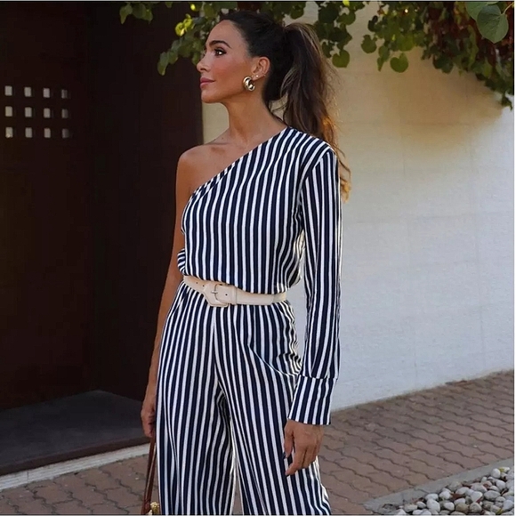 Zara | Tops | Zara Striped Asymmetrical Top | Poshmark